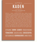 Kaden | Name Art Print – Name Stories