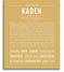 Kaden | Name Art Print – Name Stories