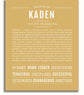 Kaden | Name Art Print – Name Stories