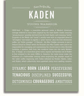 Kaden | Name Art Print – Name Stories