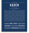 Kaden | Name Art Print – Name Stories