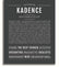 Kadence | Name Art Print – Name Stories