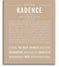 Kadence | Name Art Print – Name Stories