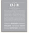 Kadin Personalized Name Meaning Art Prints – Name Stories