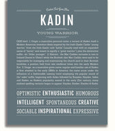 Kadin | Name Art Print – Name Stories