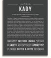 Kady | Name Art Print – Name Stories
