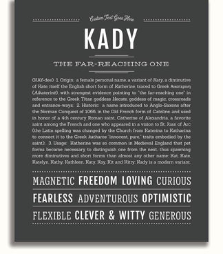 Kady | Name Art Print – Name Stories