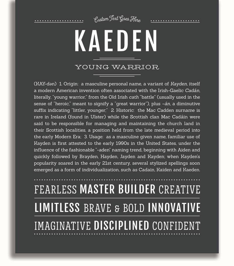 Kaeden | Name Art Print – Name Stories