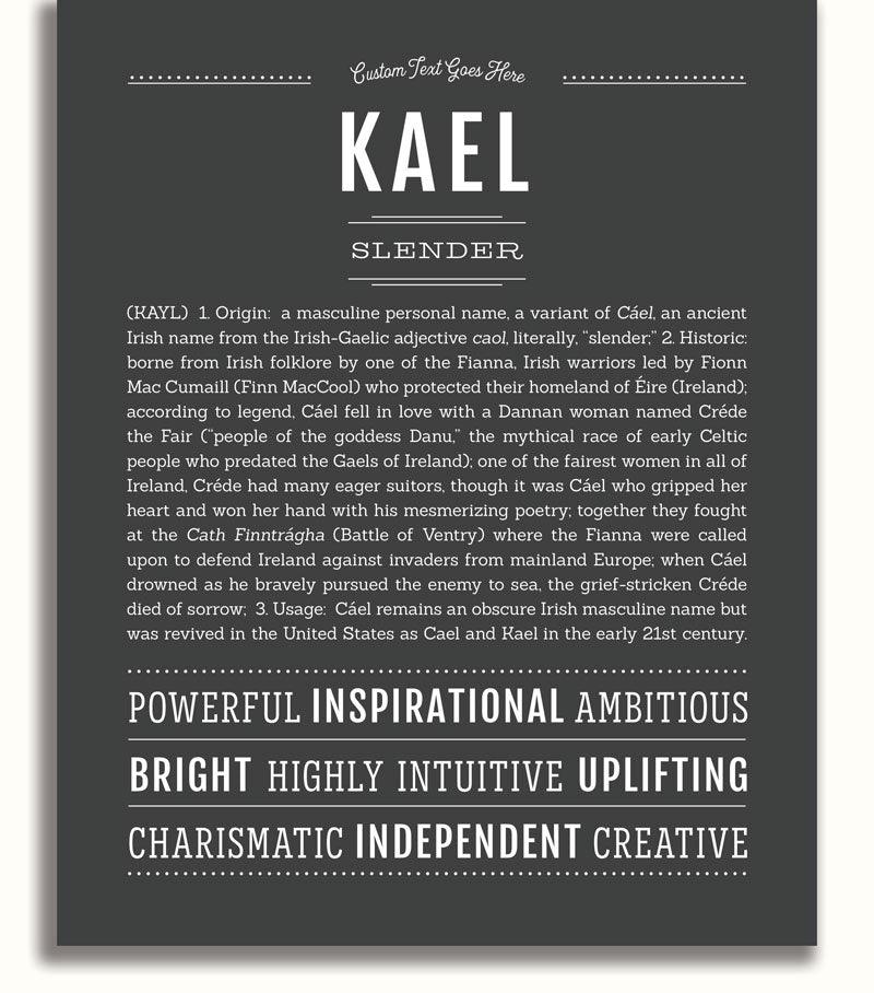 Kael | Name Art Print – Name Stories