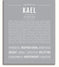 Kael Personalized Name Meaning Art Prints – Name Stories