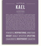 Kael Personalized Name Meaning Art Prints – Name Stories