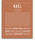 Kael | Name Art Print – Name Stories