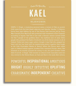 Kael | Name Art Print – Name Stories