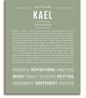 Kael | Name Art Print – Name Stories
