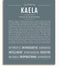 Kaela Personalized Name Meaning Art Prints – Name Stories