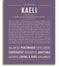 Kaeli Personalized Name Meaning Art Prints – Name Stories
