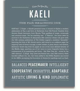 Kaeli | Name Art Print – Name Stories