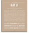 Kaeli | Name Art Print – Name Stories