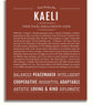 Kaeli | Name Art Print – Name Stories