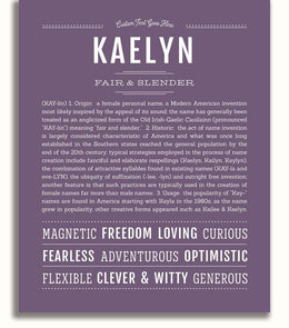 Kaelyn | Name Art Print – Name Stories