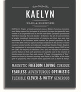 Kaelyn | Name Art Print – Name Stories
