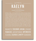 Kaelyn | Name Art Print – Name Stories