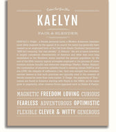 Kaelyn | Name Art Print – Name Stories