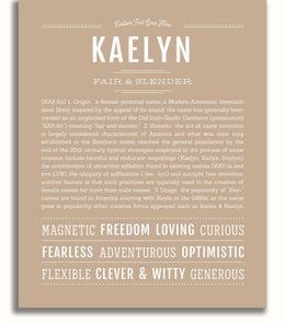 Kaelyn | Name Art Print – Name Stories