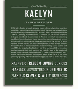 Kaelyn | Name Art Print – Name Stories