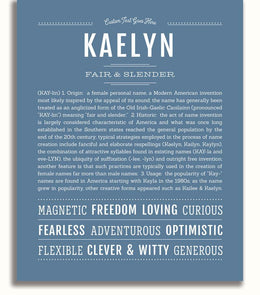 Kaelyn | Name Art Print – Name Stories