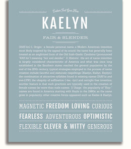Kaelyn | Name Art Print – Name Stories