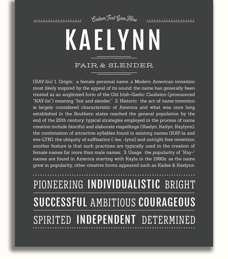 Kaelynn | Name Art Print – Name Stories