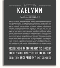 Kaelynn | Name Art Print – Name Stories