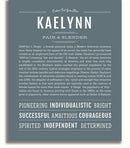 Kaelynn | Name Art Print – Name Stories