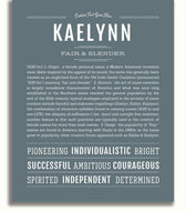Kaelynn | Name Art Print – Name Stories