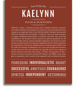 Kaelynn | Name Art Print – Name Stories