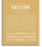 Kaelynn Personalized Name Meaning Art Prints – Name Stories