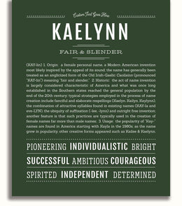 Kaelynn | Name Art Print – Name Stories
