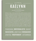 Kaelynn | Name Art Print – Name Stories