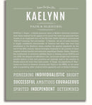 Kaelynn | Name Art Print – Name Stories