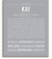 Kai Personalized Name Meaning Art Prints – Name Stories