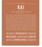 Kai (female) | Name Art Print – Name Stories