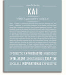 Kai (male) | Name Art Print – Name Stories