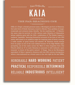 Kaia | Name Art Print – Name Stories