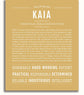 Kaia Personalized Name Meaning Art Prints – Name Stories