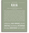 Kaia Personalized Name Meaning Art Prints – Name Stories
