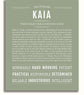 Kaia | Name Art Print – Name Stories