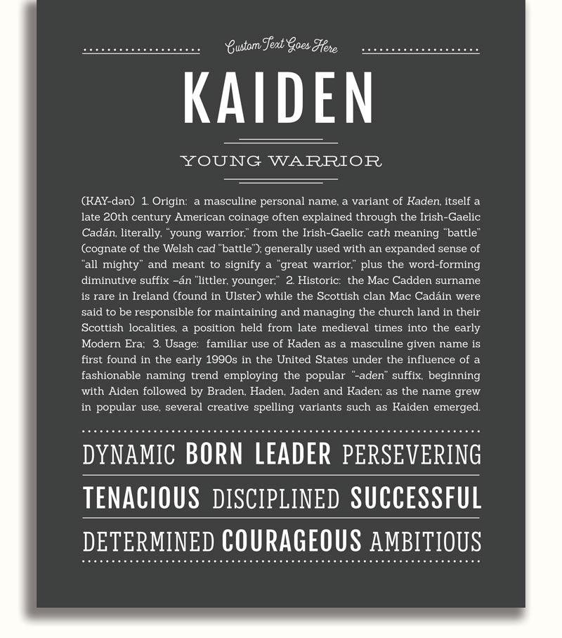 Kaiden | Name Art Print – Name Stories