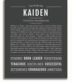 Kaiden | Name Art Print – Name Stories