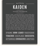 Kaiden | Name Art Print – Name Stories